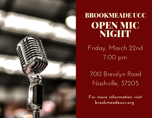 open mic night postcard front